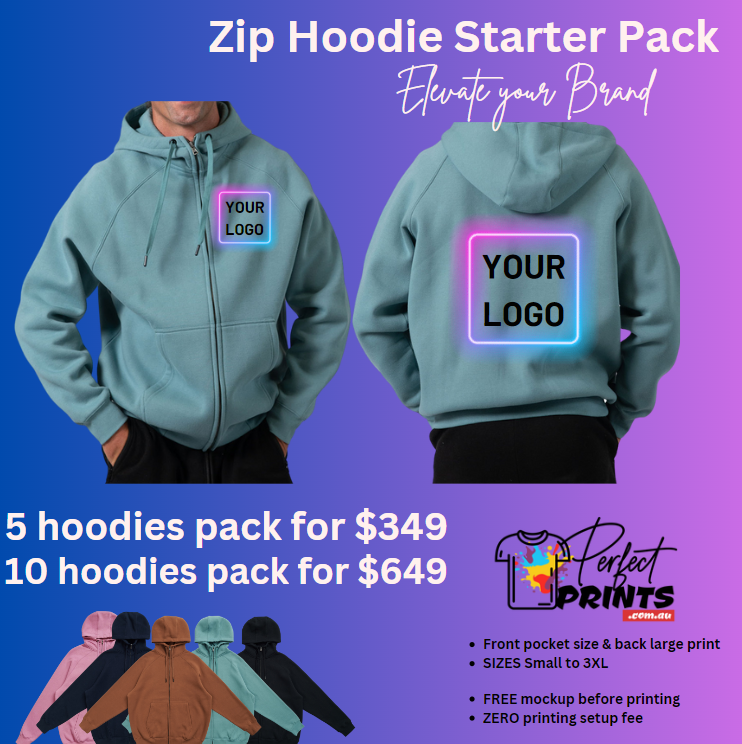 Zip hoodie starter pack - Perfect Prints